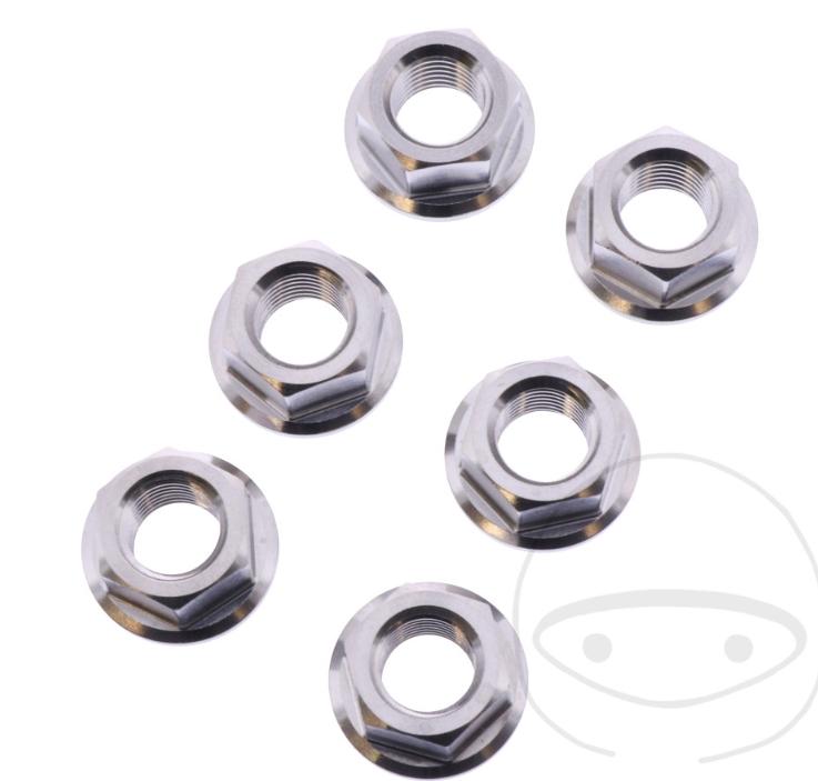 Takarattaan mutterit M10x1.25 (6kpl) - Mp-tarvikkeet ja yleisosat - 2 ...